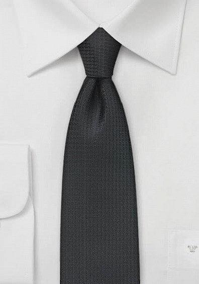 Cravata neagra slim 148X6 cm – Cravatepedia