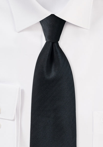 Cravata neagra, striati, microfibra, 7cm – Cravatepedia